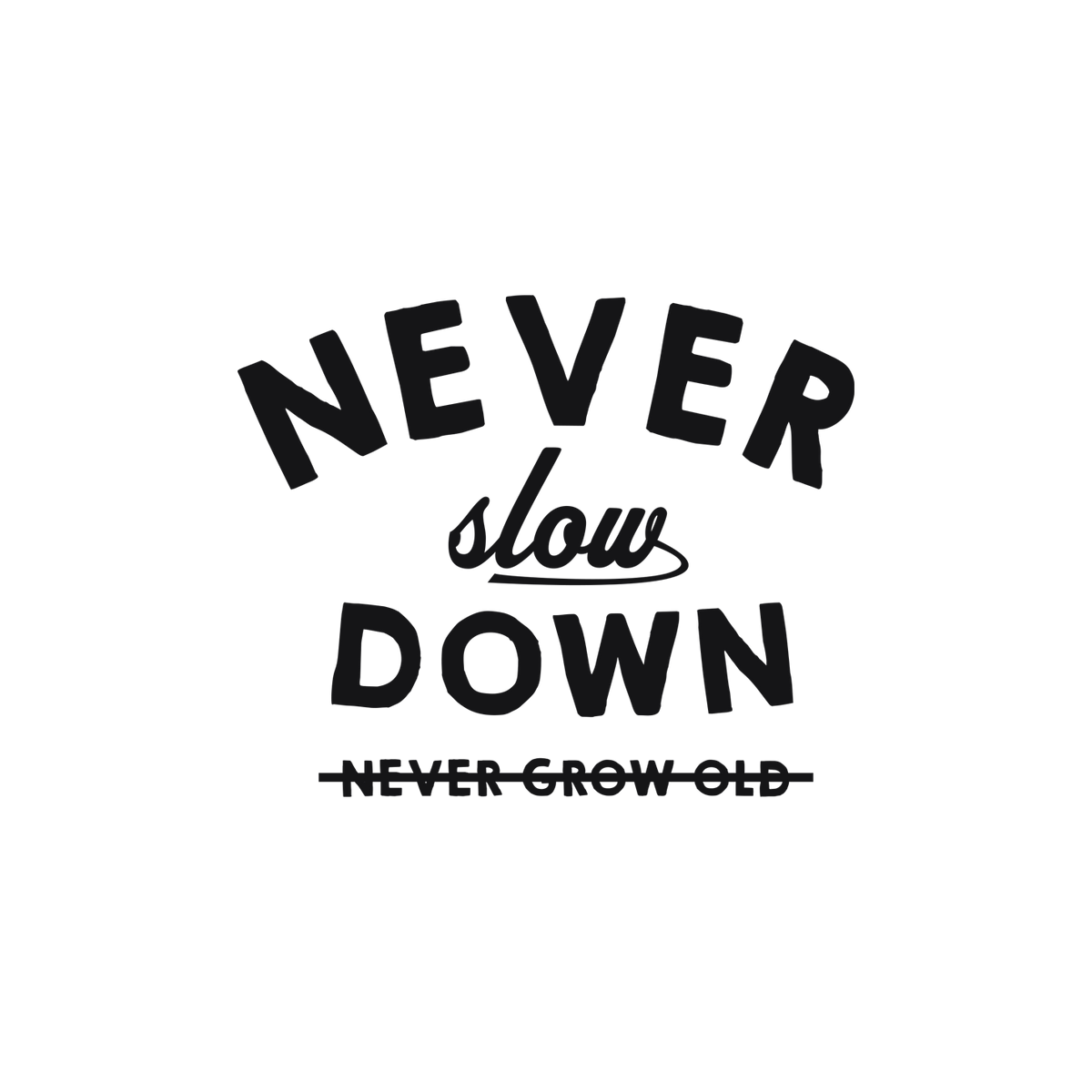 Never Slow Down Logo - Vinyl Decal – Defy All Odds Apparel®