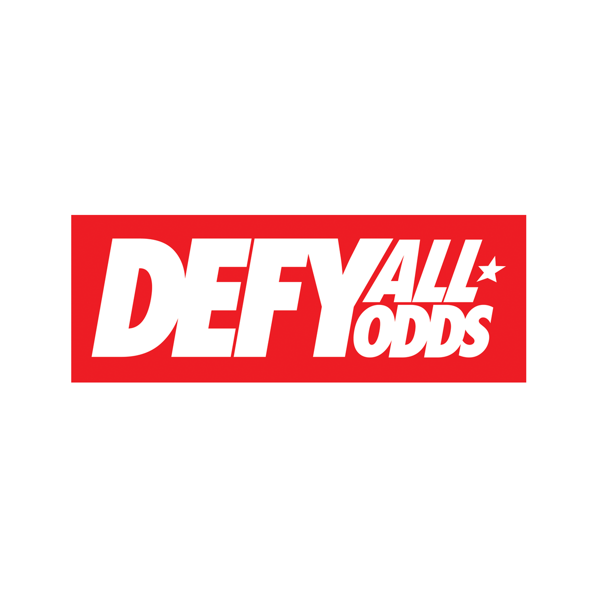 Boxed Prime Logo Decal - Red & White – Defy All Odds Apparel®